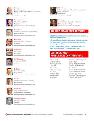 eMarketer Report: Digital Video Advertising Best Practices 2017 | PDF
