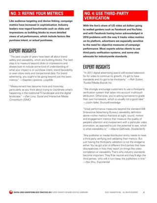 eMarketer Report: Digital Video Advertising Best Practices 2017 | PDF