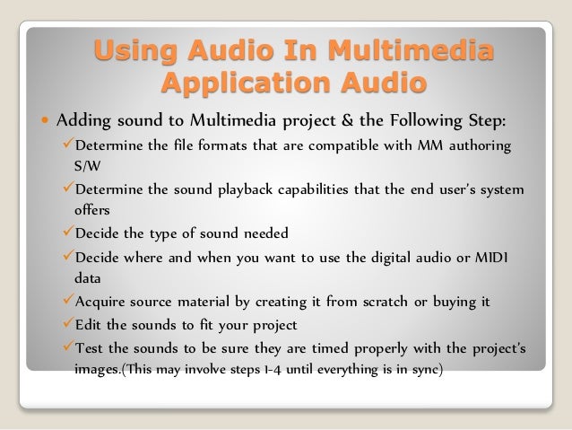 Digital Audio in Multimedia