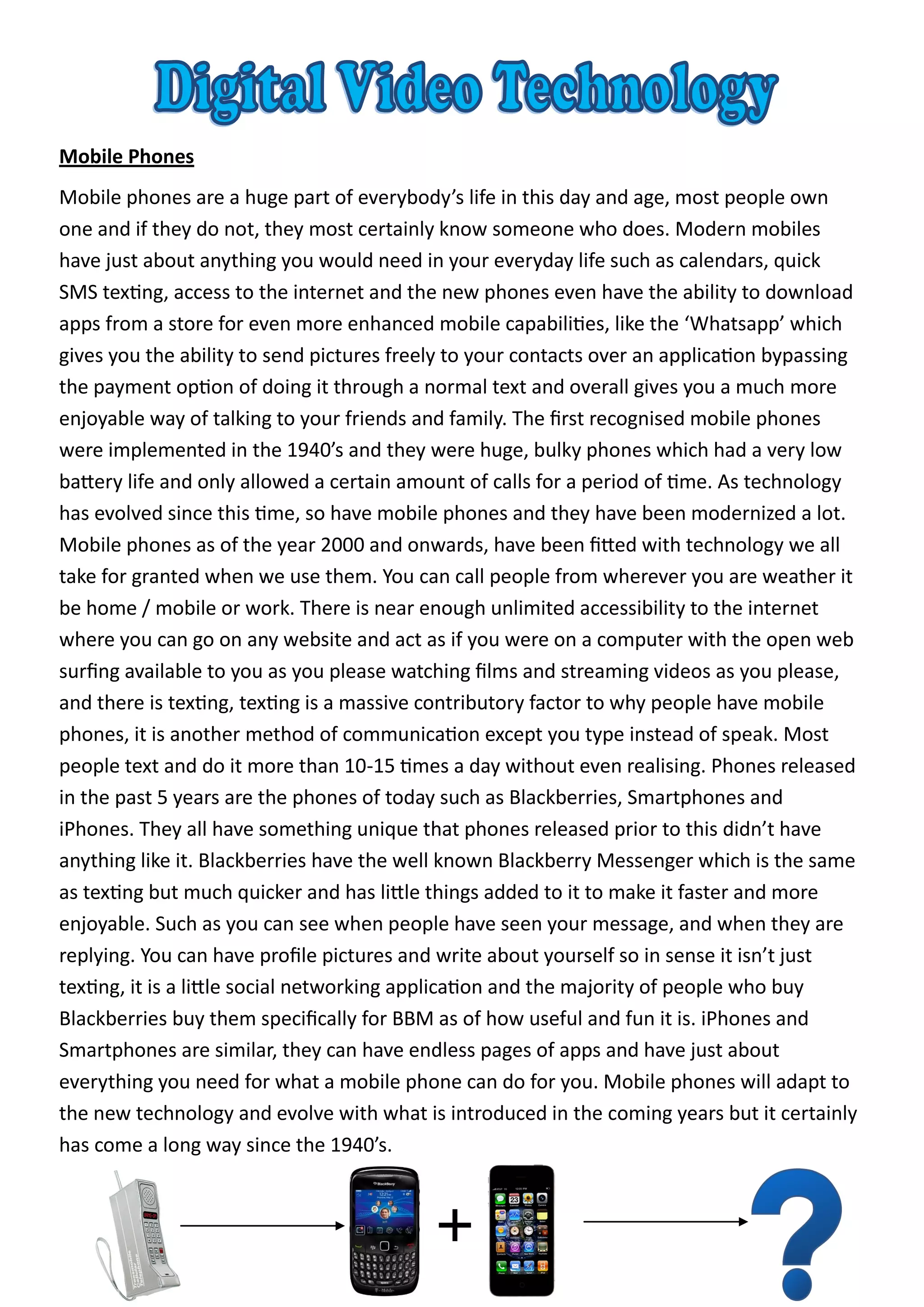 Digital video technology | PDF