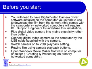 Digital Video Using Windows Movie Maker And Usb Camera | PPT