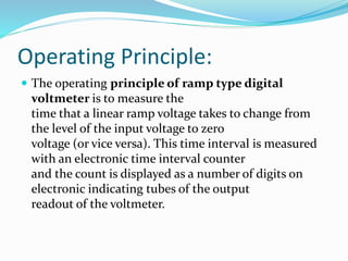 Digital voltmeter (DVM) and its Classification | PPTX