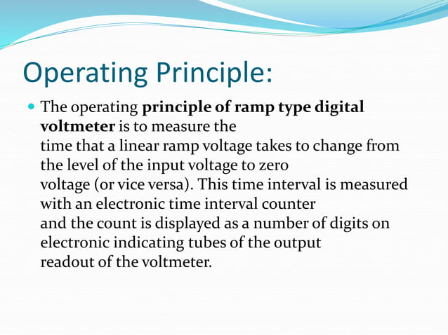 Digital voltmeter (DVM) and its Classification | PPTX | Digital Audio ...