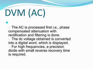 Digital voltmeter (DVM) and its Classification | PPTX
