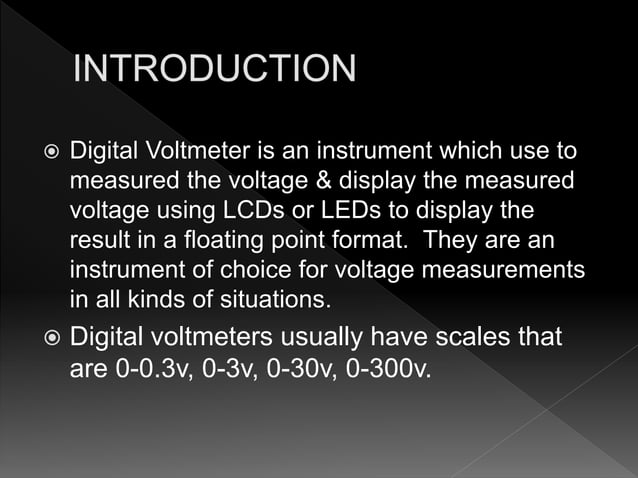 Digitalvoltmeterppt 120914 | PPT