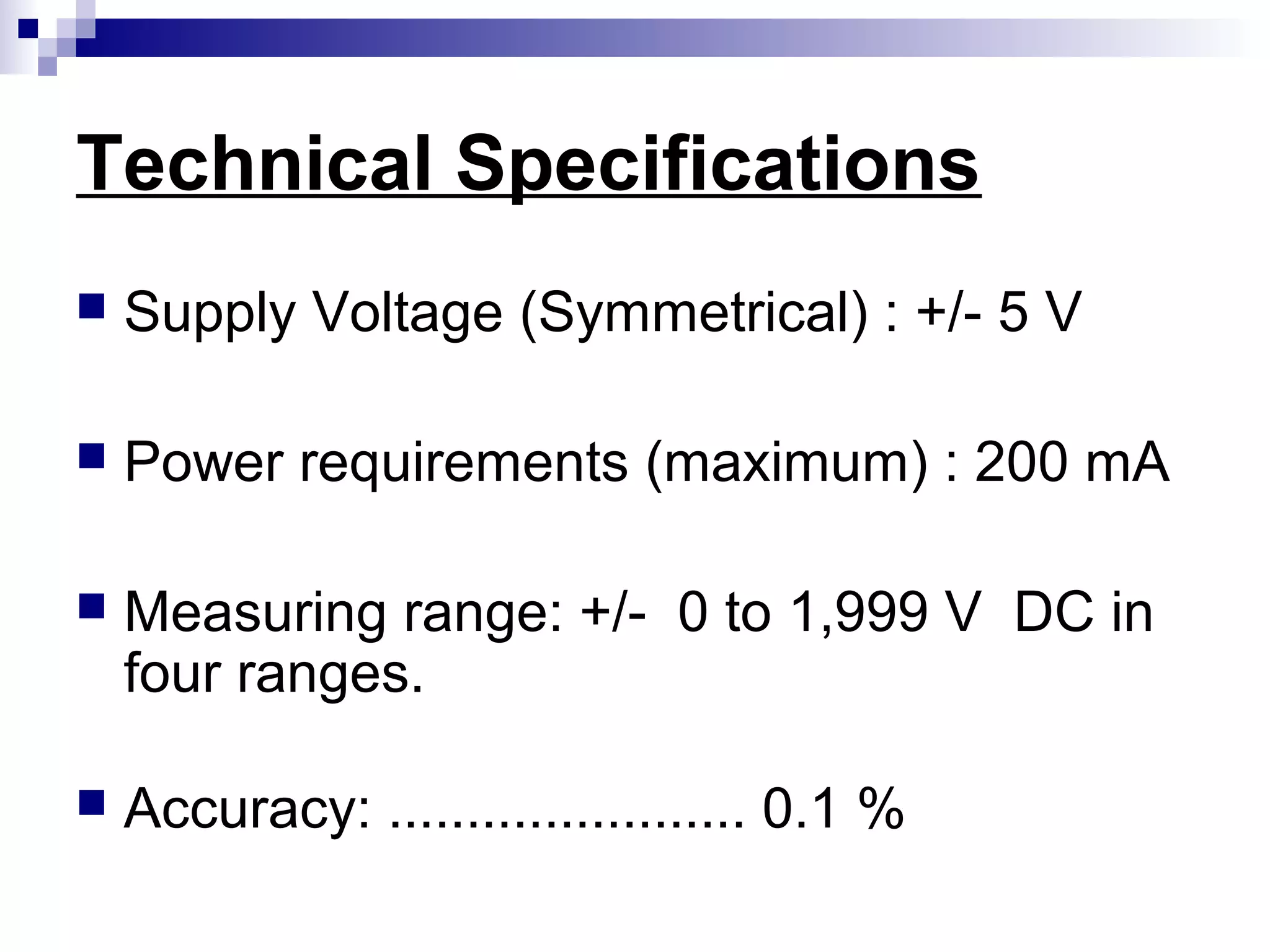 Digital voltmeter project | PPT