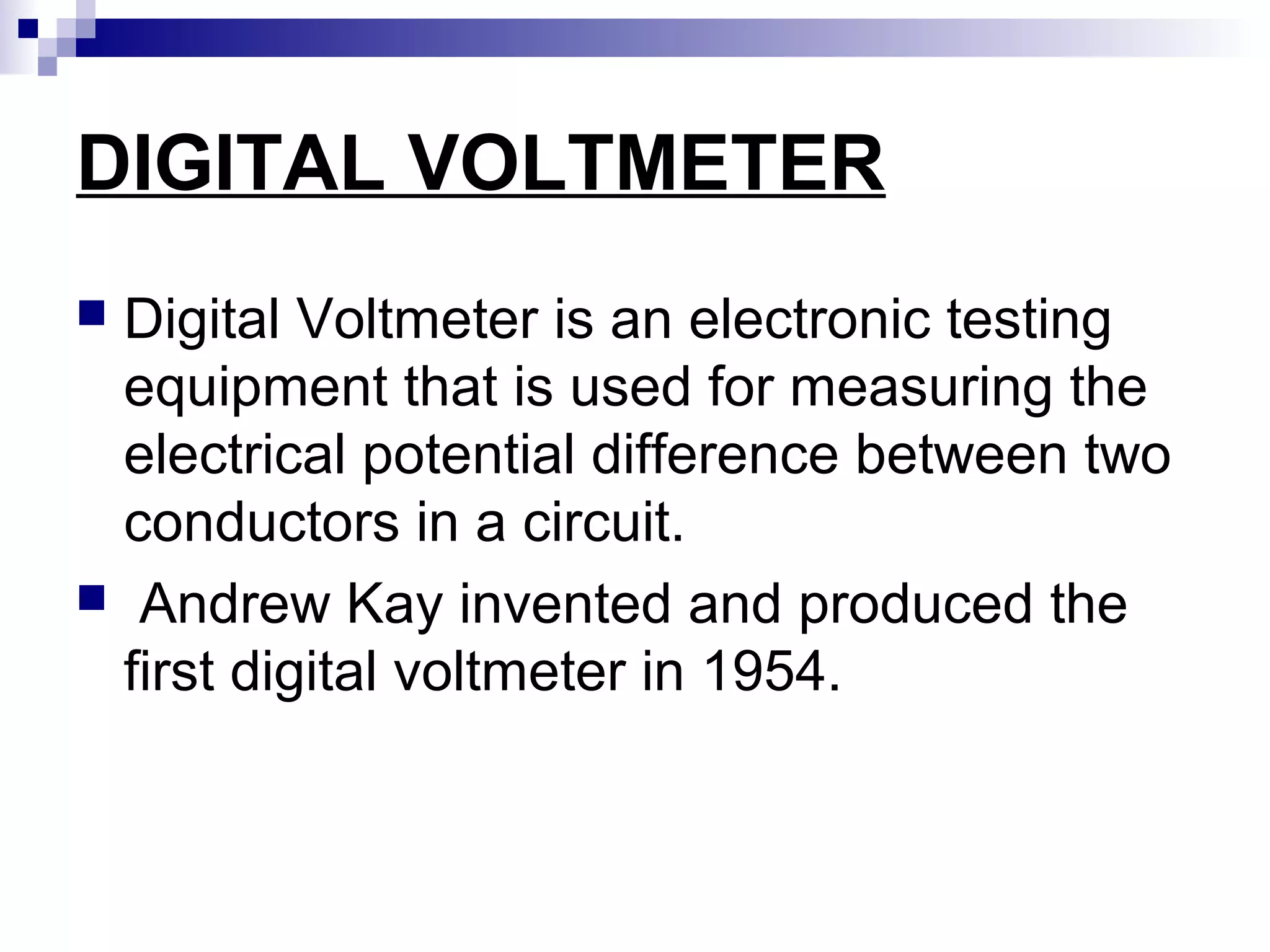 Digital voltmeter project | PPT