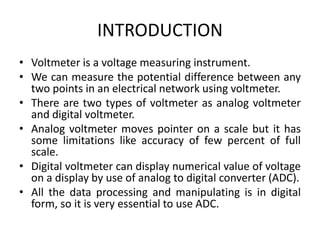 Digital voltmeter using 89c51 microcontroller | PPTX | Computer Peripherals | Computing