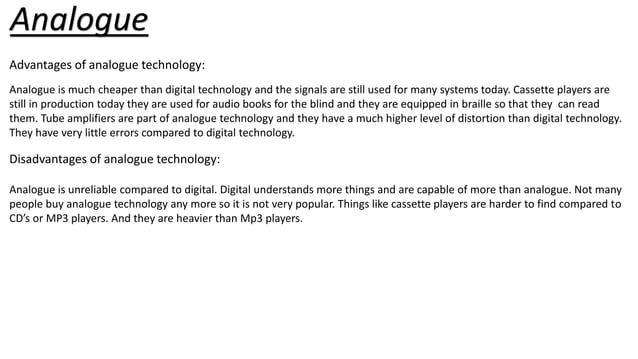 Digital vs analouge | PPT