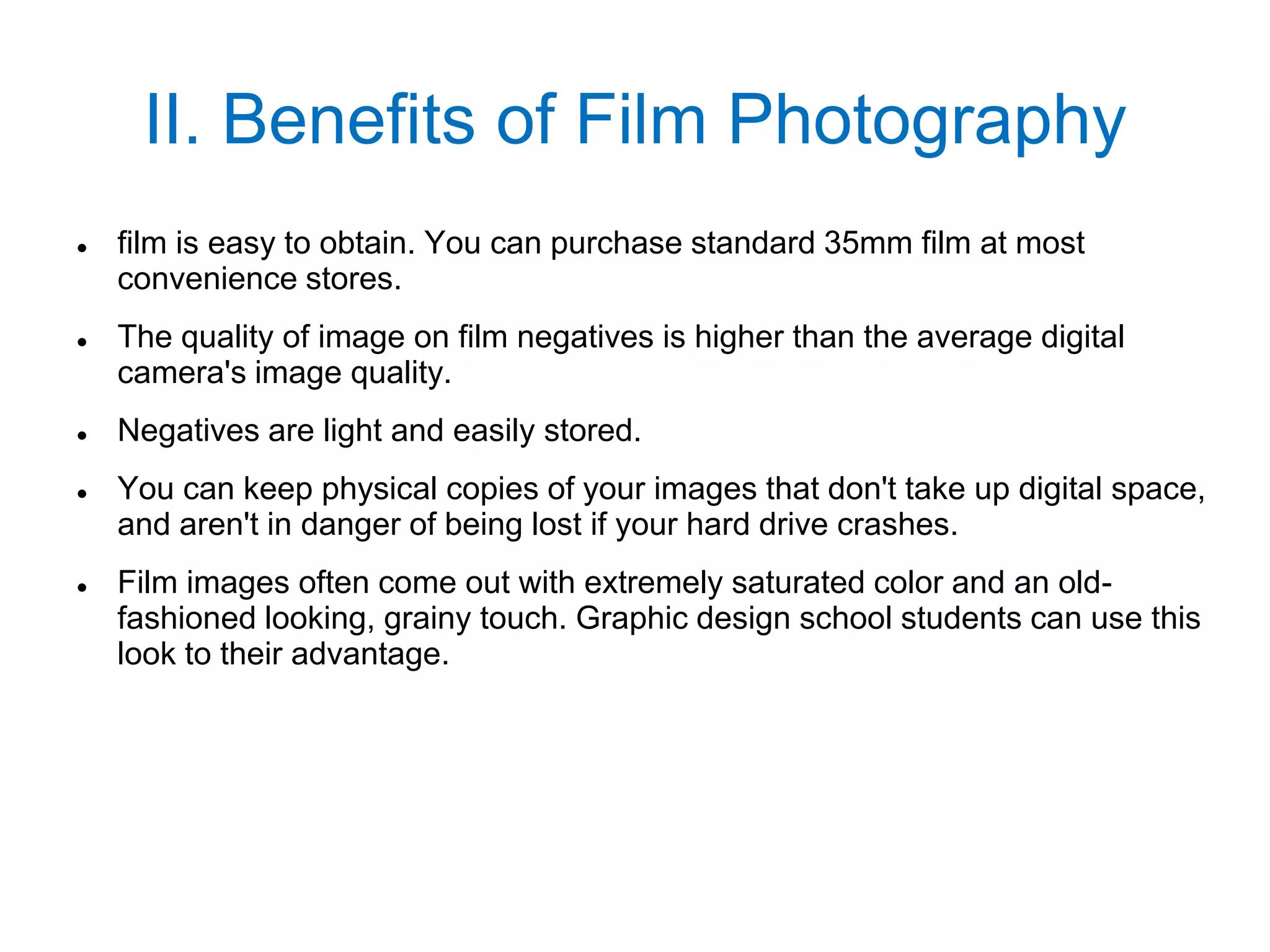 Digital vs. film photography | PPT