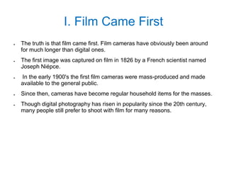 Digital vs. film photography | PPTX