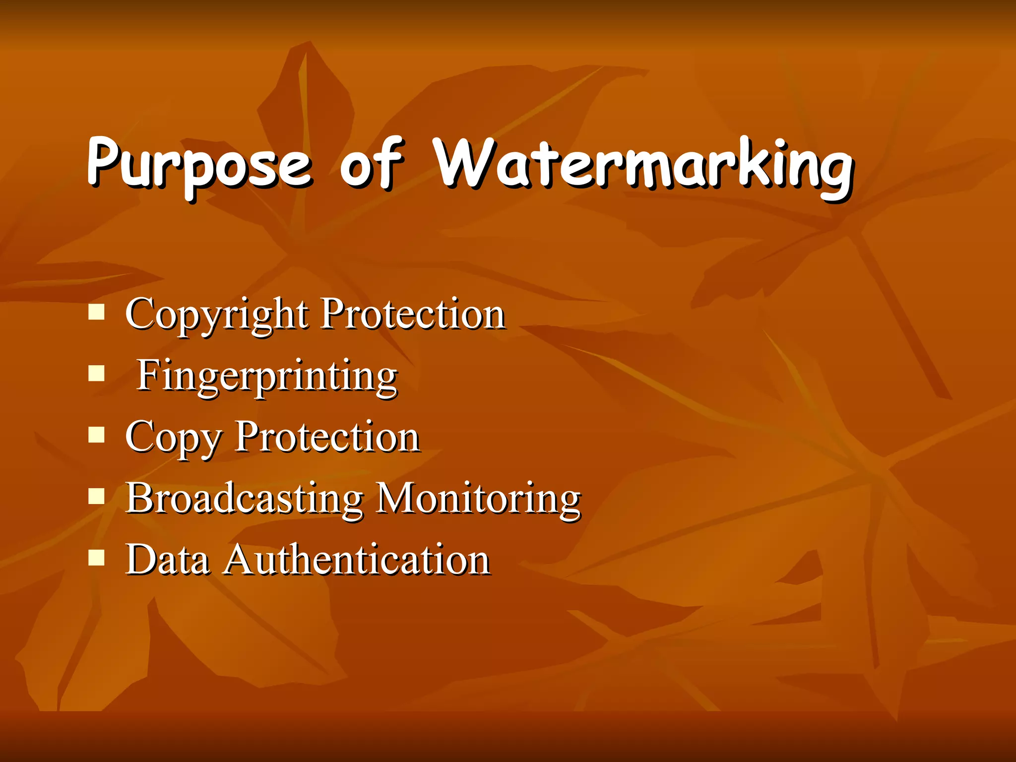 Digital Watermarking | PPT