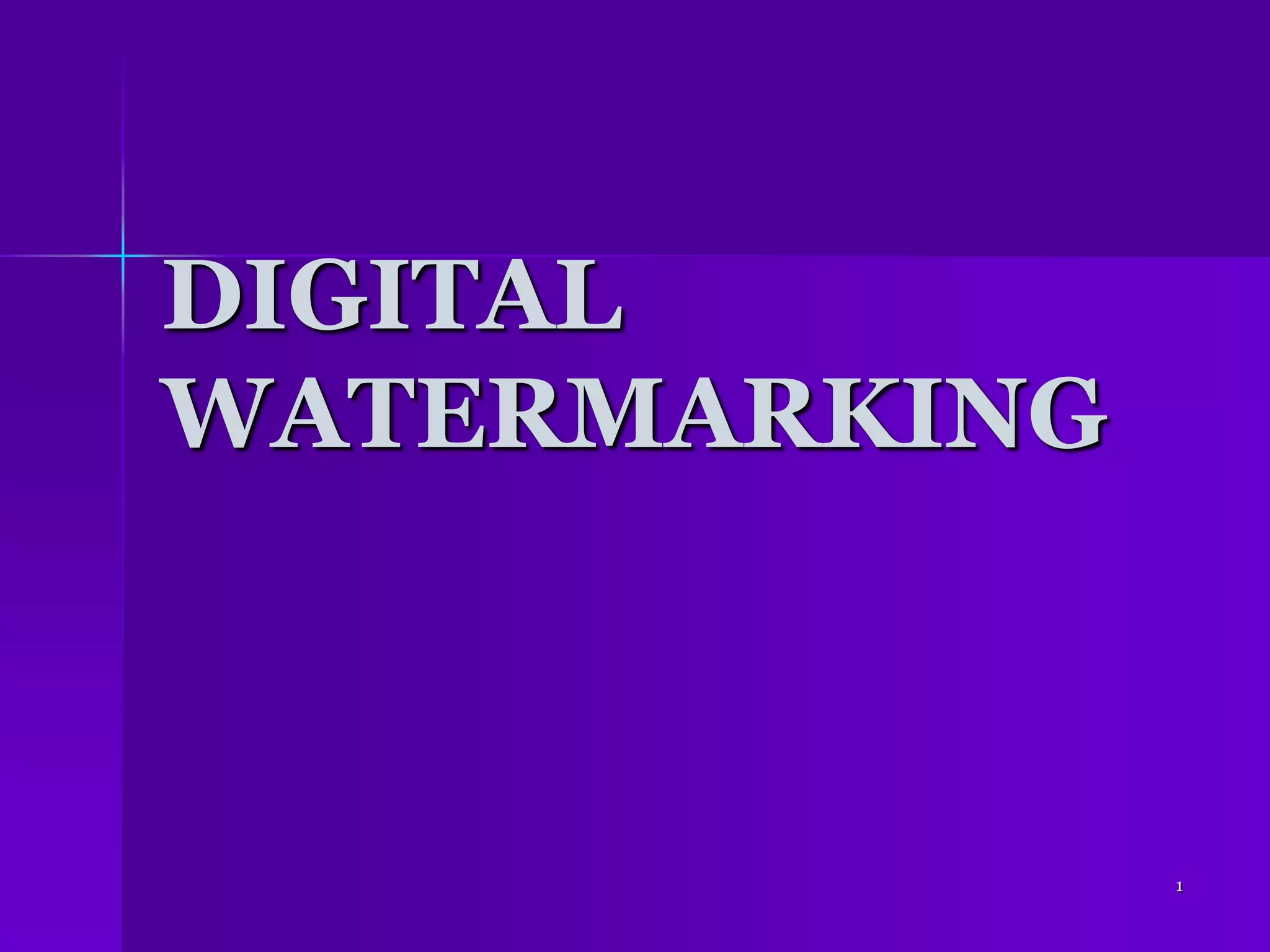 Digital watermarking | PPTX
