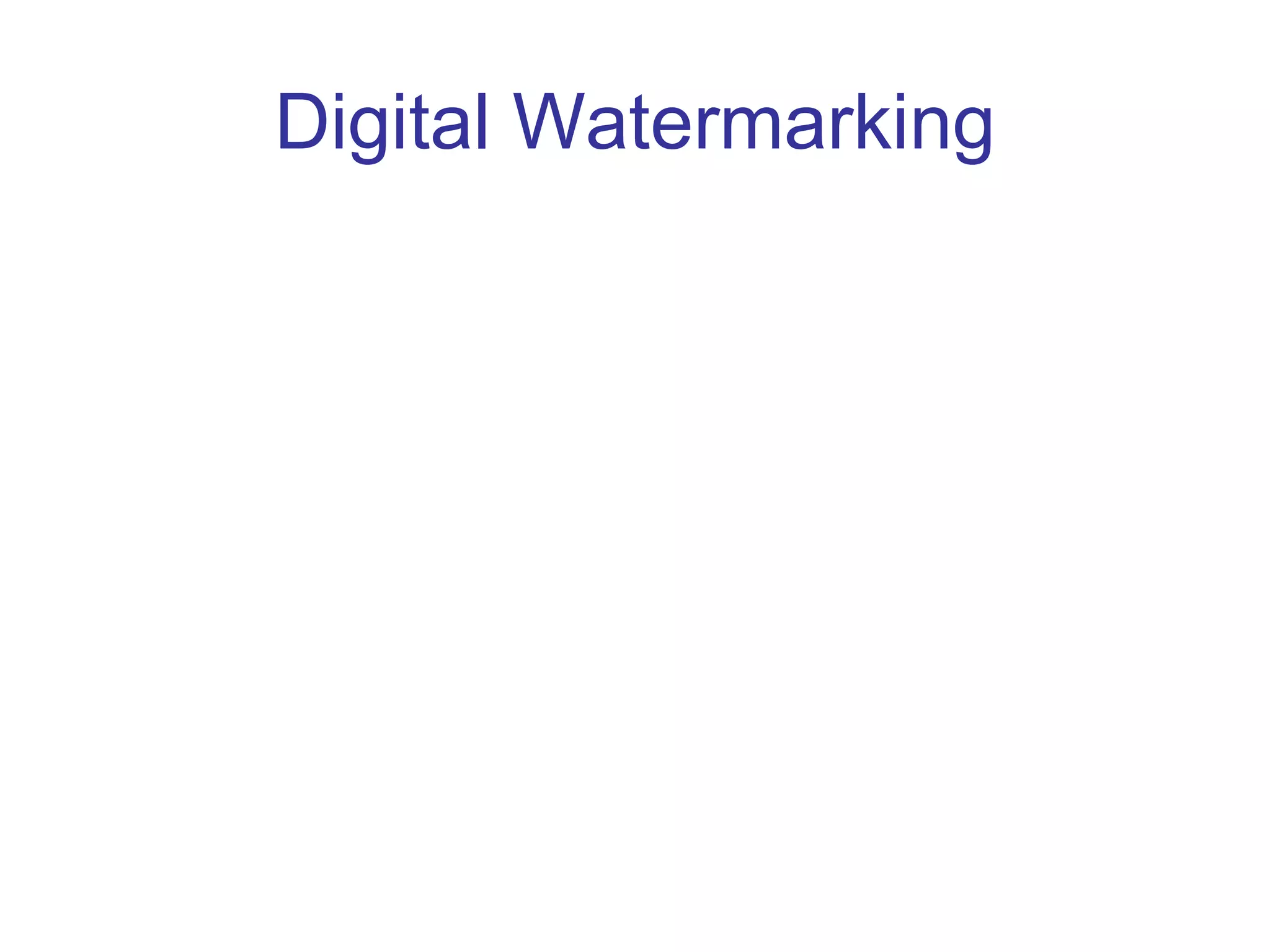 Digital watermarking | PPT