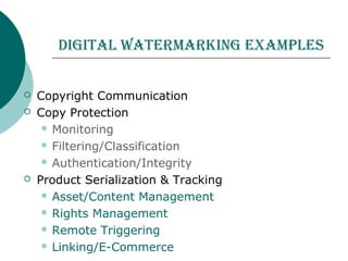 Digital watermarking | PPT