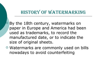 Digital watermarking | PPT