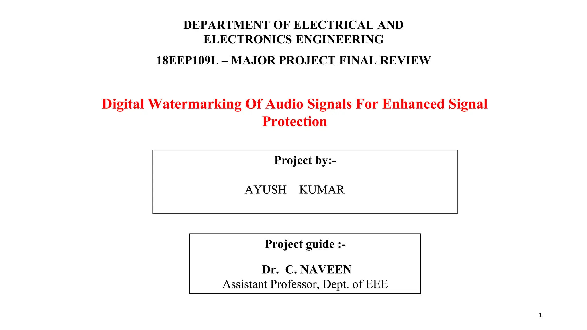 Digital Watermarking Of Audio Signals.pptx