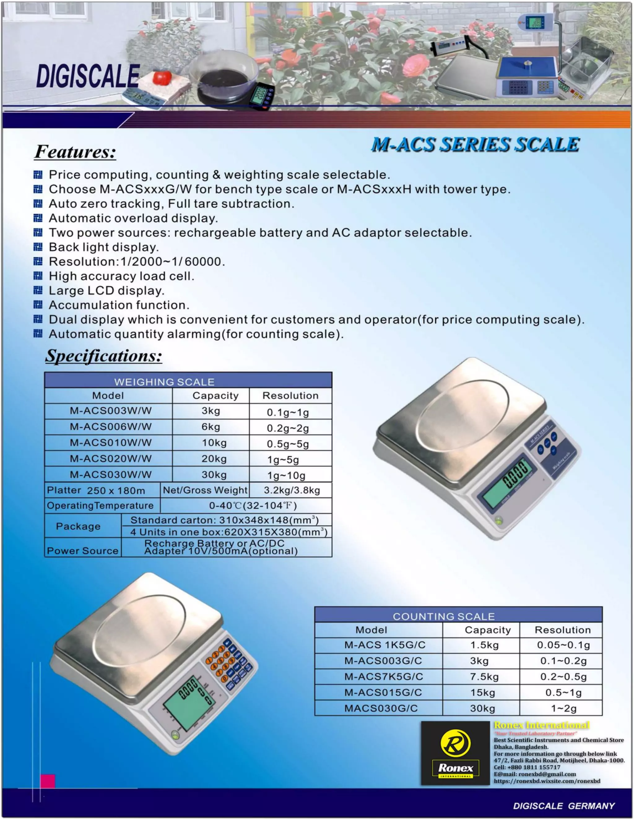 Digital Balance MACS Series DIGISCALE | PDF