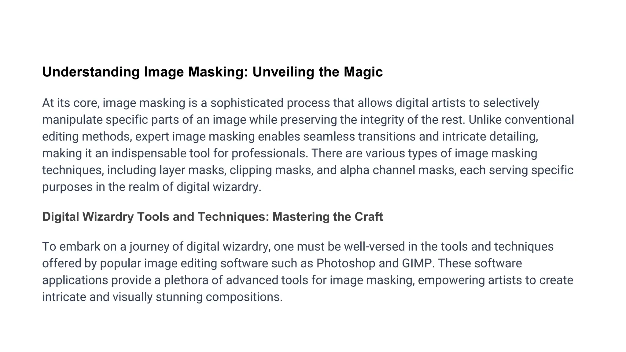 Digital Wizardry Enhance Your Images with Expert Image Masking.pptx