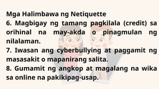 Paglinang ng Sariling Kamalayan sa Digital Citizenship at Netiquette sa ...