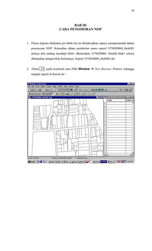 Digitasi peta blok pbb | PDF