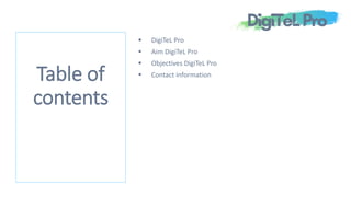 Ubachs, Pieters, Ouwehand, Dijkstra & Sangrà - Digitel Pro | PPT