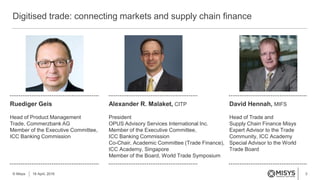 Digitised Trade: connecting markets and supply chain finance | PPT