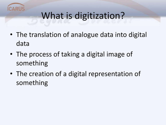 Digitization - Basic questions | PPTX