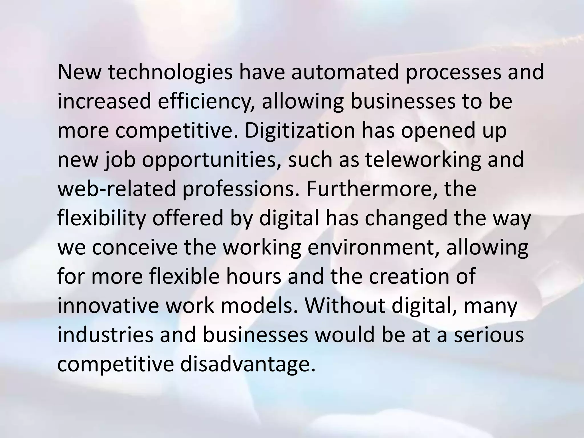 Digitization: why we can't do without it | PPT