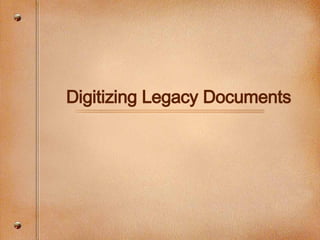 Digitization of Physical Assets | PPT