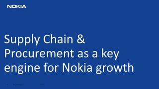 The Nokia Journey To Digitisation of the Supply Chain | PDF