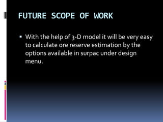 Digitization and 3d modelling of a mine plan | PPTX