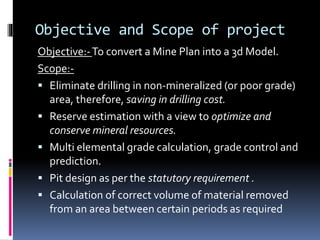 Digitization and 3d modelling of a mine plan | PPTX