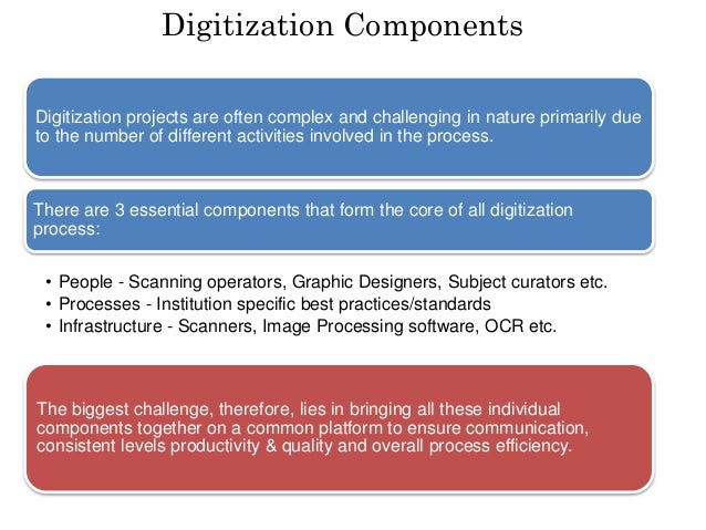 Digitization challenges