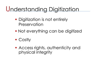 Digitization projects for libraries c samaniego | PDF