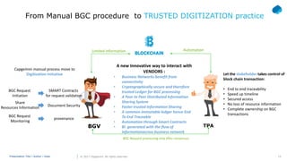 Digitized BlockChain BGC_demo | PPT