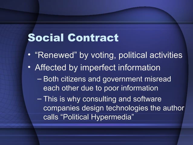 Digitizing the Social Contract | PPT