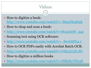 Digitizing books | PPTX