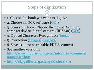 Digitizing books | PPTX