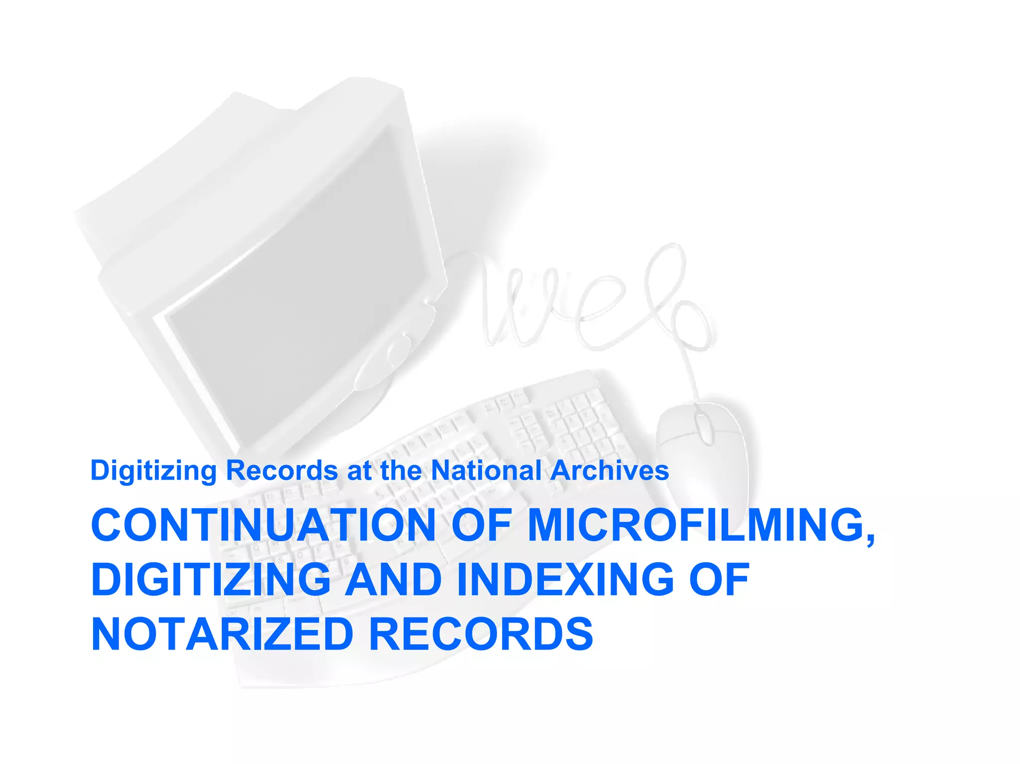 Digitizing Records At The National Archives | PDF