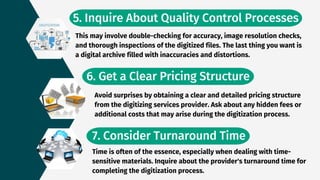 What To Keep In Mind Before Choosing A Digitizing Services Provider | PPT