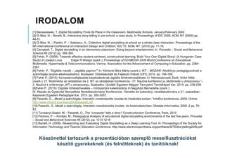 „Digitális mesefal” – digitális történetmesélés „kiterjesztett valóság ...