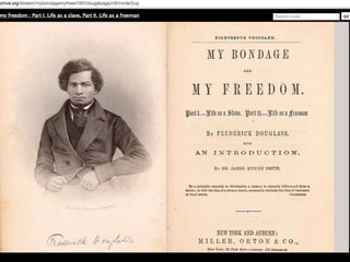 Digitzed Copies of My Bondage and My Freedom — Frederick Douglass (1855 ...