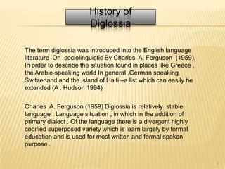 Diglossia | PPTX
