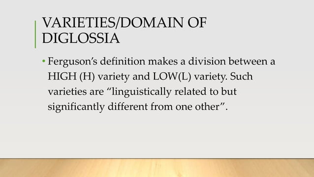 Diglossia | PPT