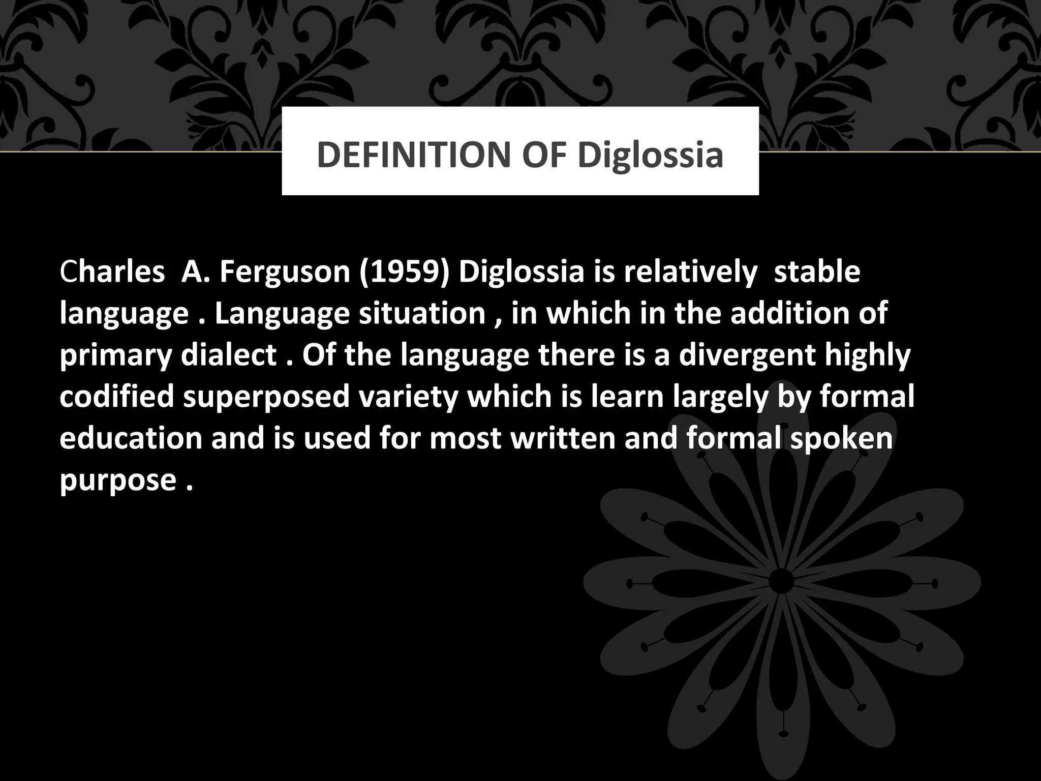 Diglossia | PPT