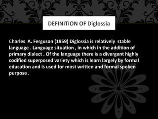 Diglossia | PPT