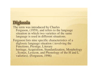 Diglossia | PPTX