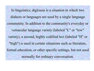 Diglossia | PPTX