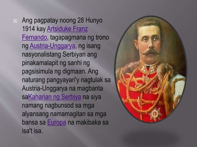 digmaan. unang digmaang pandaigdig grade 8pptx | PPTX